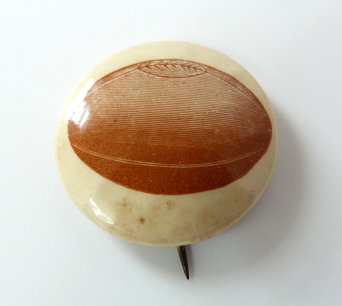 Vintage Football Pin Rare Football Button 19th Century Melon - Etsy