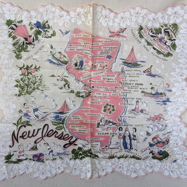 Map Hankies - Etsy