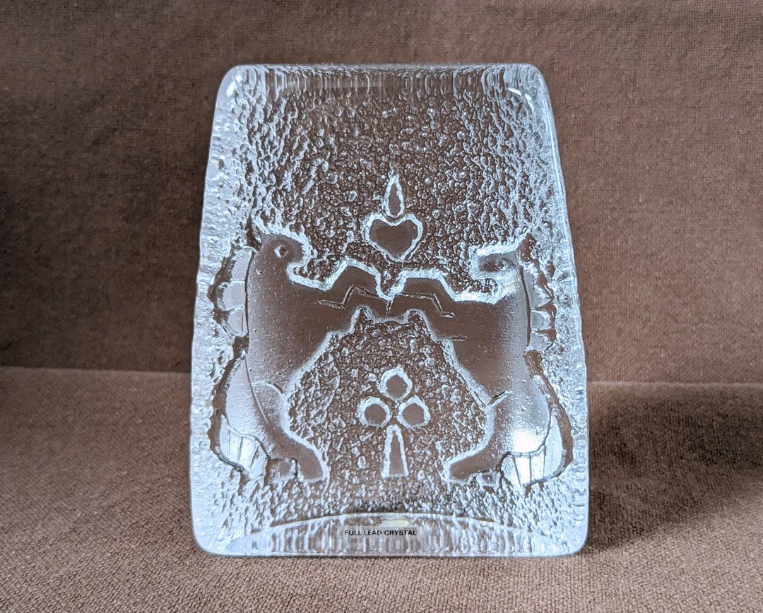 Vintage Bengt Edenfalk Skurf Sweden Crystal Sculpture Horses Art ...