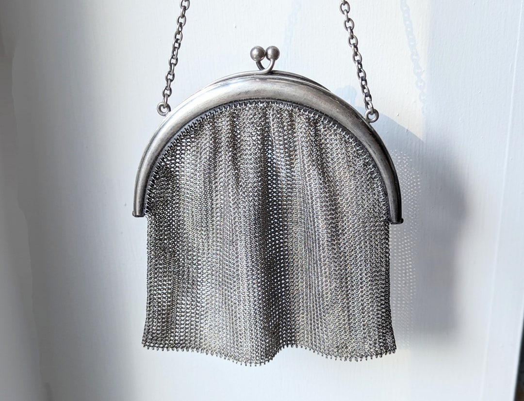 Art Deco Metal Mesh Bag, Vintage Mesh Bag, 20s Mesh Bag, Vintage Metal ...