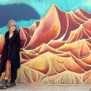 Wanderer Double-hood Wrap Asymmetrical Cyberpunk Dystopian Jacket Black ...