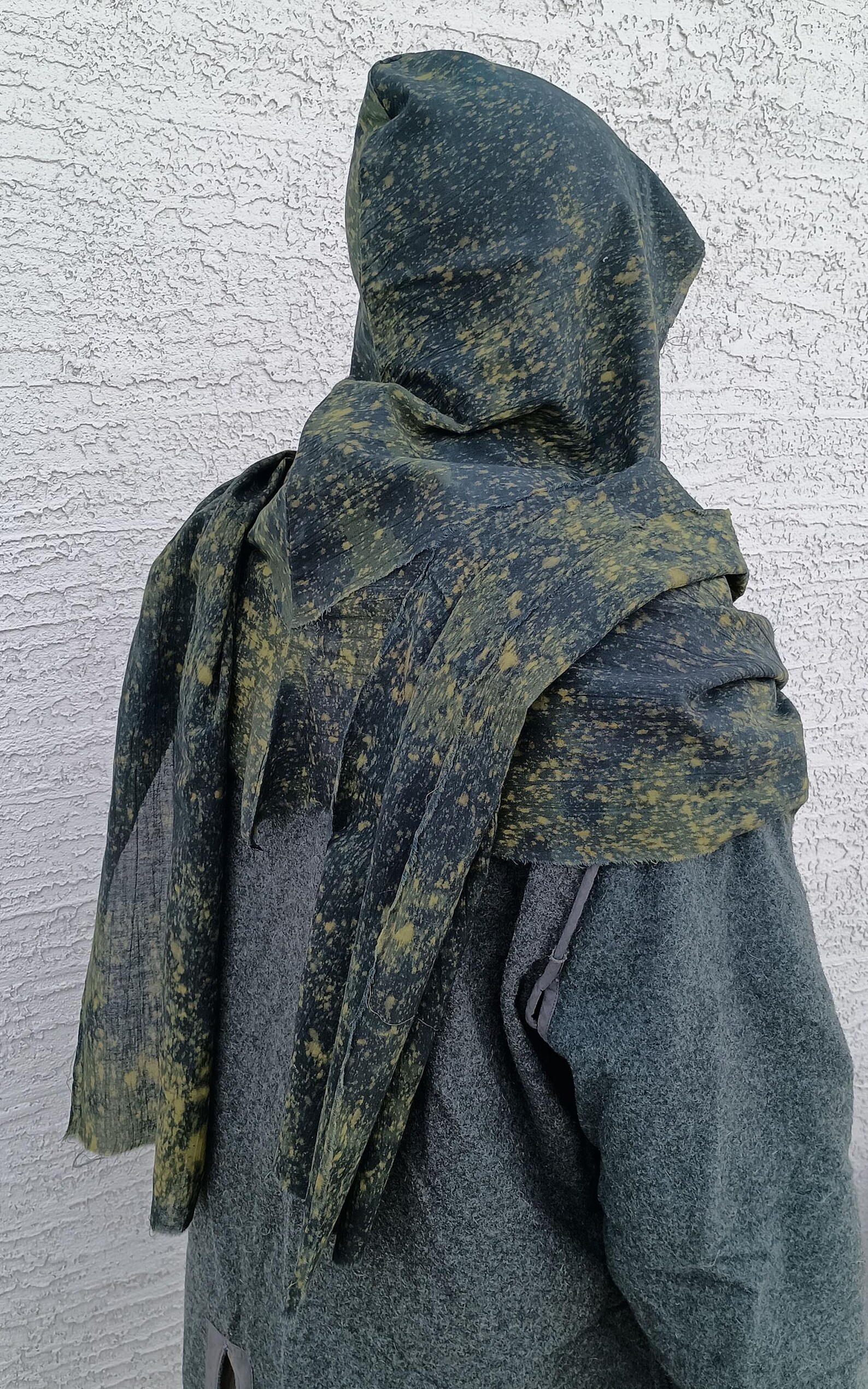 Hooded Scarf Cowl Cape Olive Post-apocalyptic Men Women - Etsy