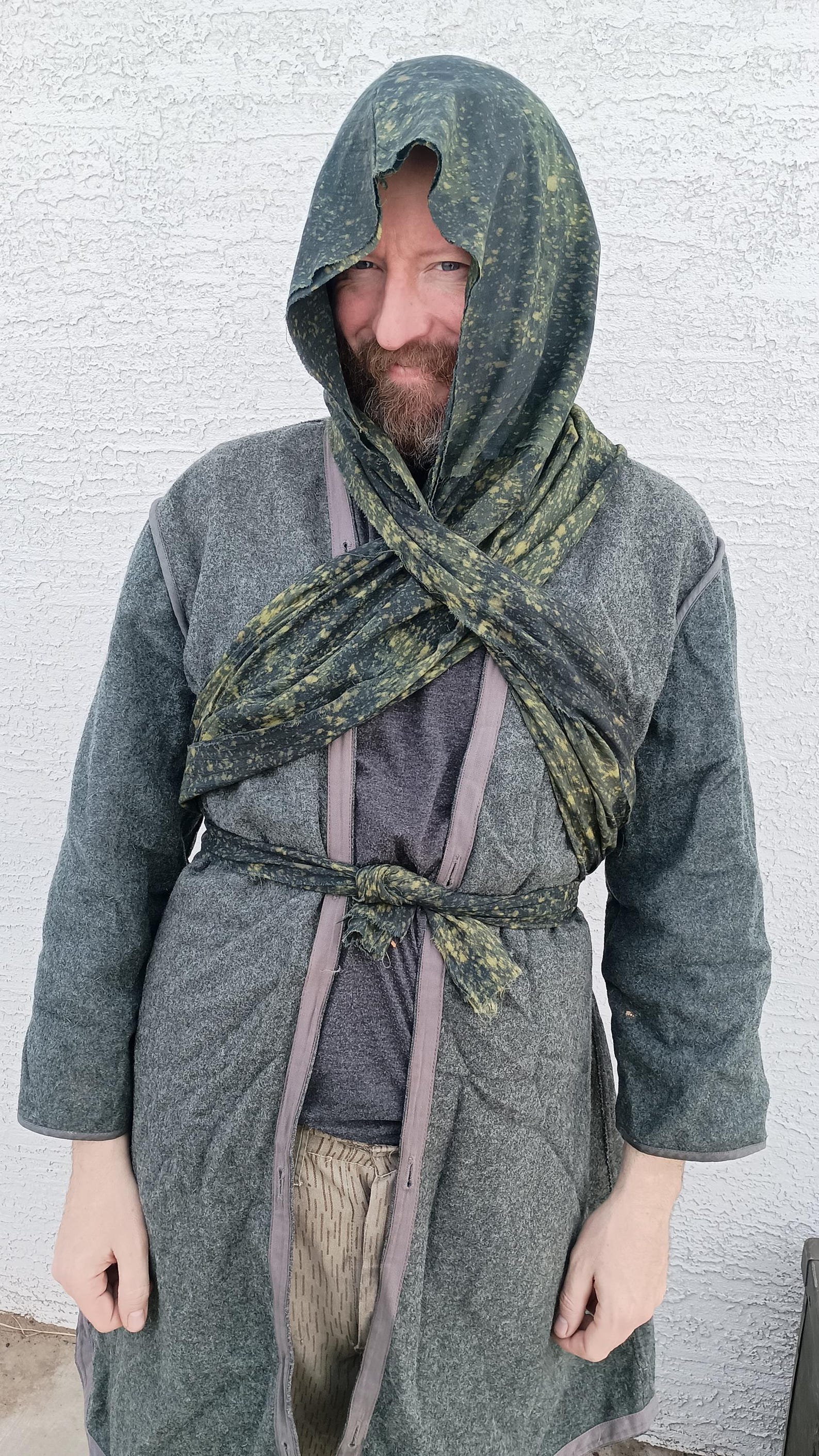 Hooded Scarf Cowl Cape Olive Post-apocalyptic Men Women - Etsy
