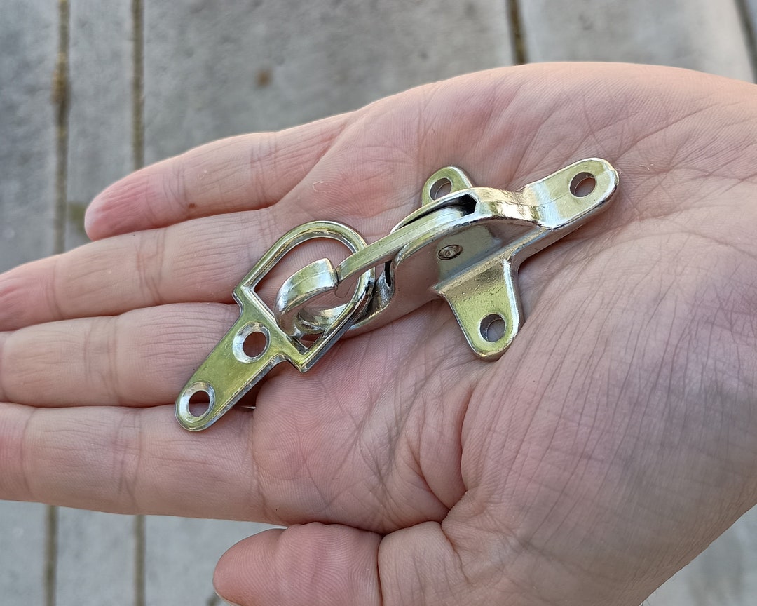 LARGE Firemans Coat Clasp 2-piece Snap Clip Clasp Nickel - Etsy