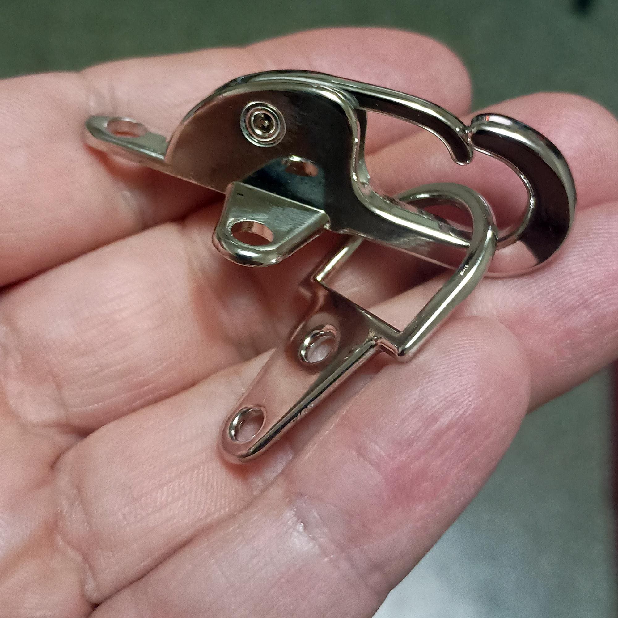 Medium Firemans Coat Clasp 2-piece Snap Clip Clasp Nickel - Etsy