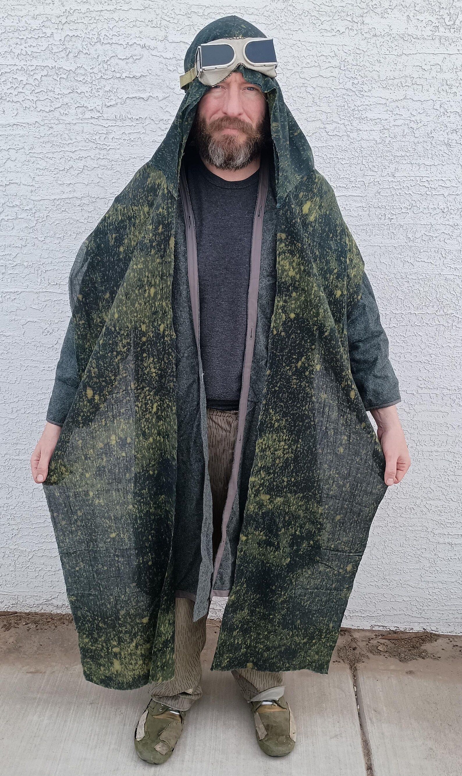 Hooded Scarf Cowl Cape Olive Post-apocalyptic Men Women - Etsy