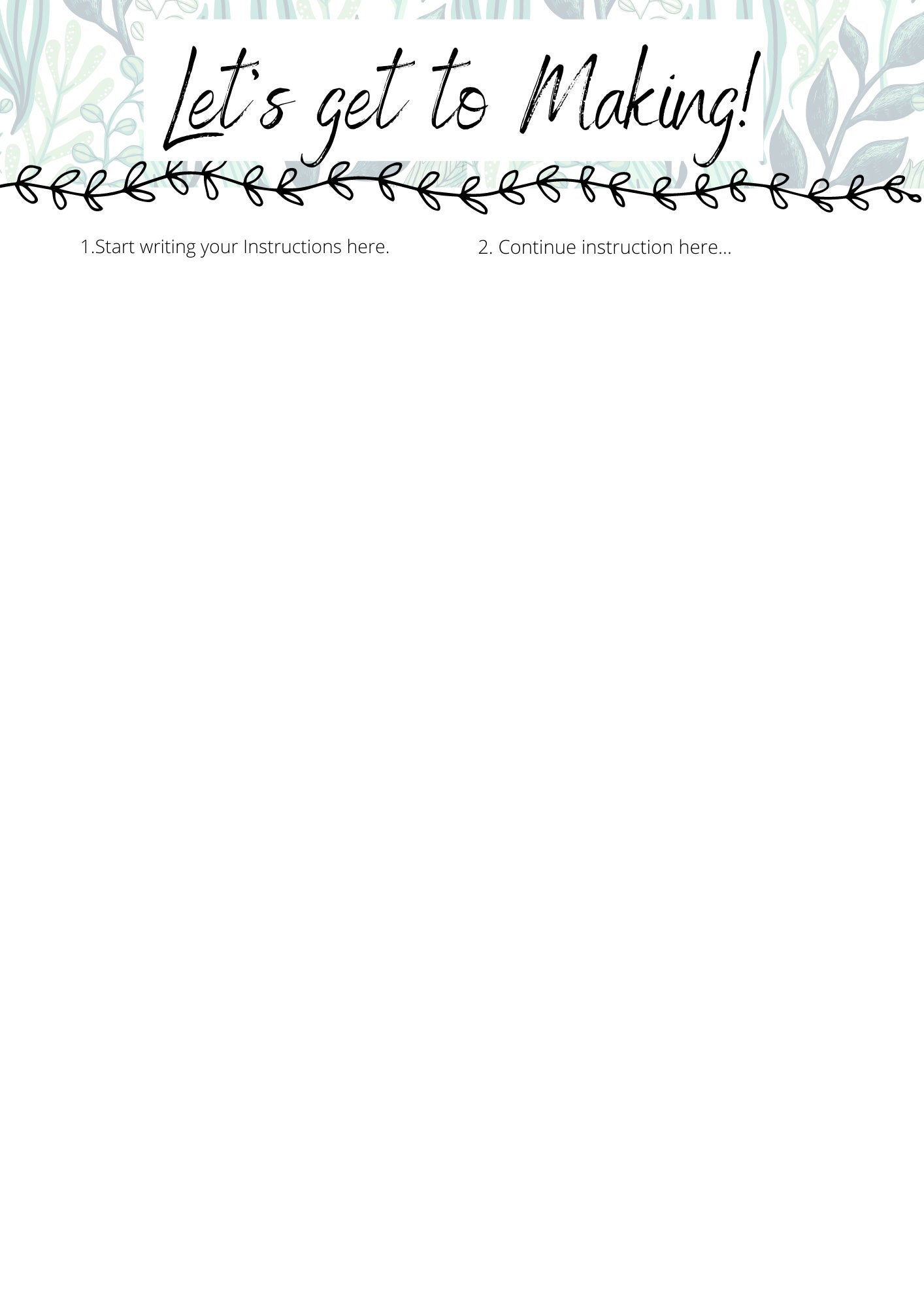 Crochet Pattern Template for Pattern Designers. Easy to Edit Using ...