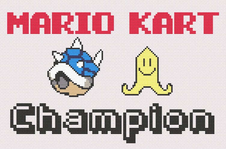 Mario Kart Champion Cross Stitch Pattern - Etsy