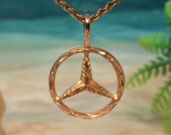 Gold Benz Pendant - Etsy