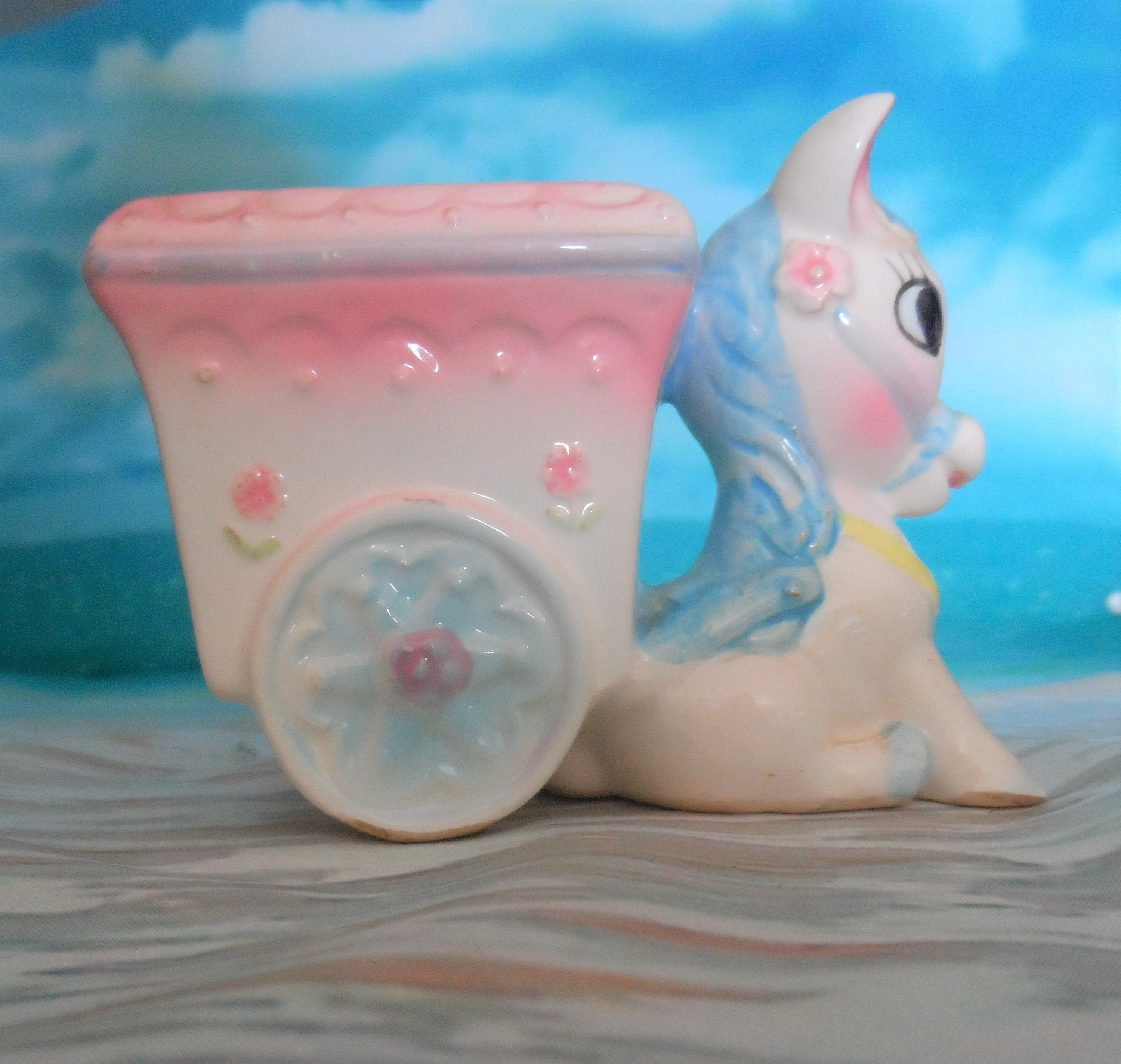 Vintage Donkey and Cart Planter Vase Made in Japan - Etsy