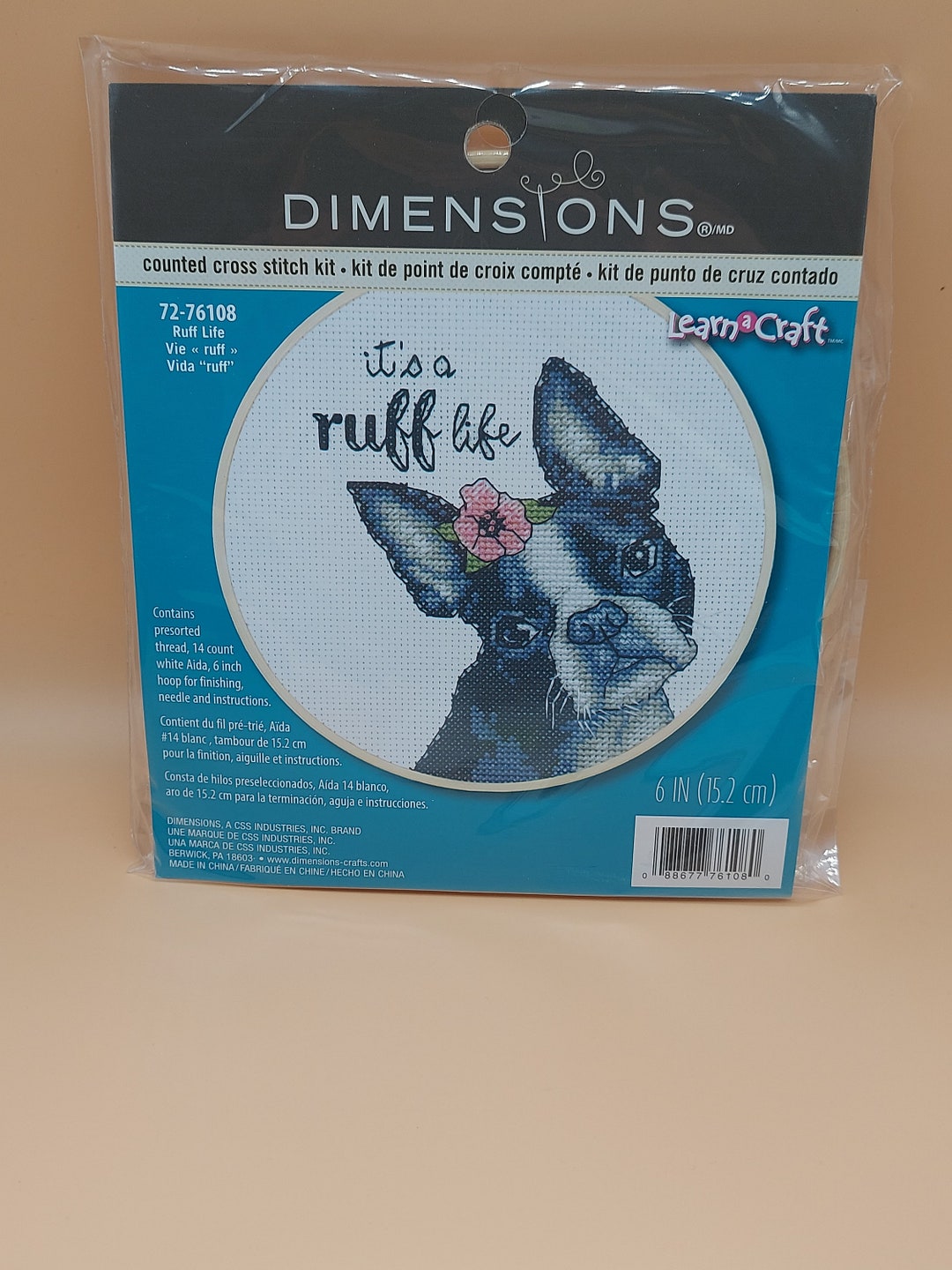 Dimensions Learn A Craft Counted Cross Stitch Kit 72-76108 Ruff Life - Etsy