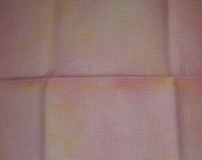 Hand Dyed 14 Count Aida Just A Little Pink 14 X 20" - Etsy