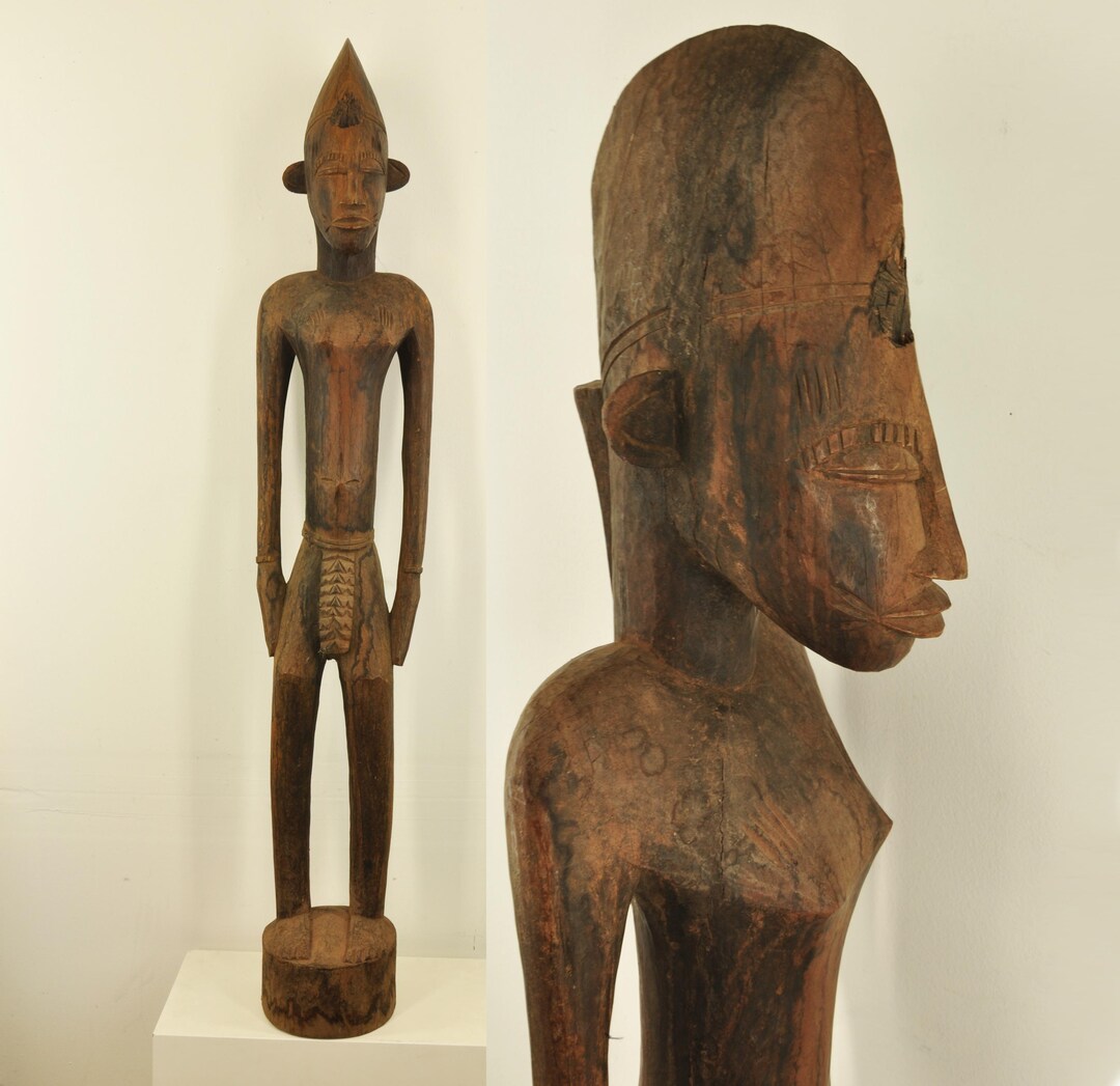 Senufo African Rhythm Pounder Male Figural Wood Sculpture West Africa ...