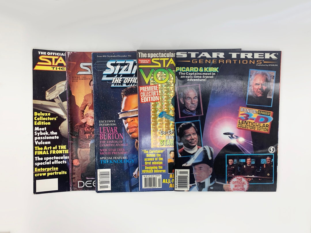 Set of 5 Star Trek Magazines 1990s 1980s Trekkie Scifi Science Fiction ...