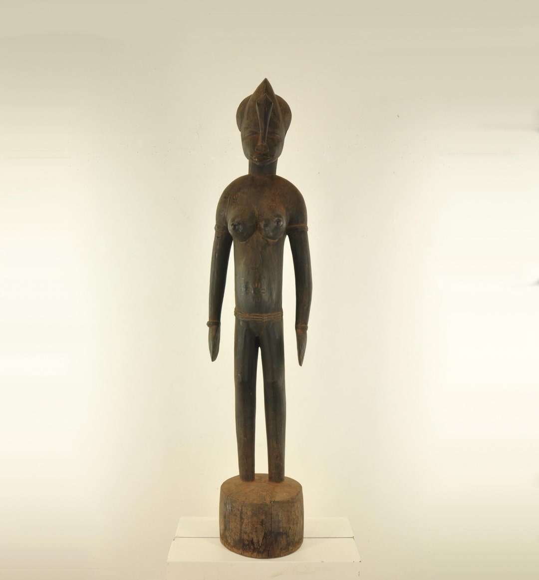 Senufo African Rhythm Pounder Female Figural Wood Sculpture West Africa ...