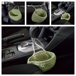 Mini Car Basket. Crochet Car Organizer Mini Car Trash Bag - Etsy