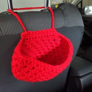 Mini Car Basket. Crochet Car Organizer Mini Car Trash Bag - Etsy