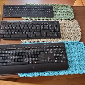 Crochet Keyboard Mat, Keyboard Pad, Computer Desk Accessories, Office ...