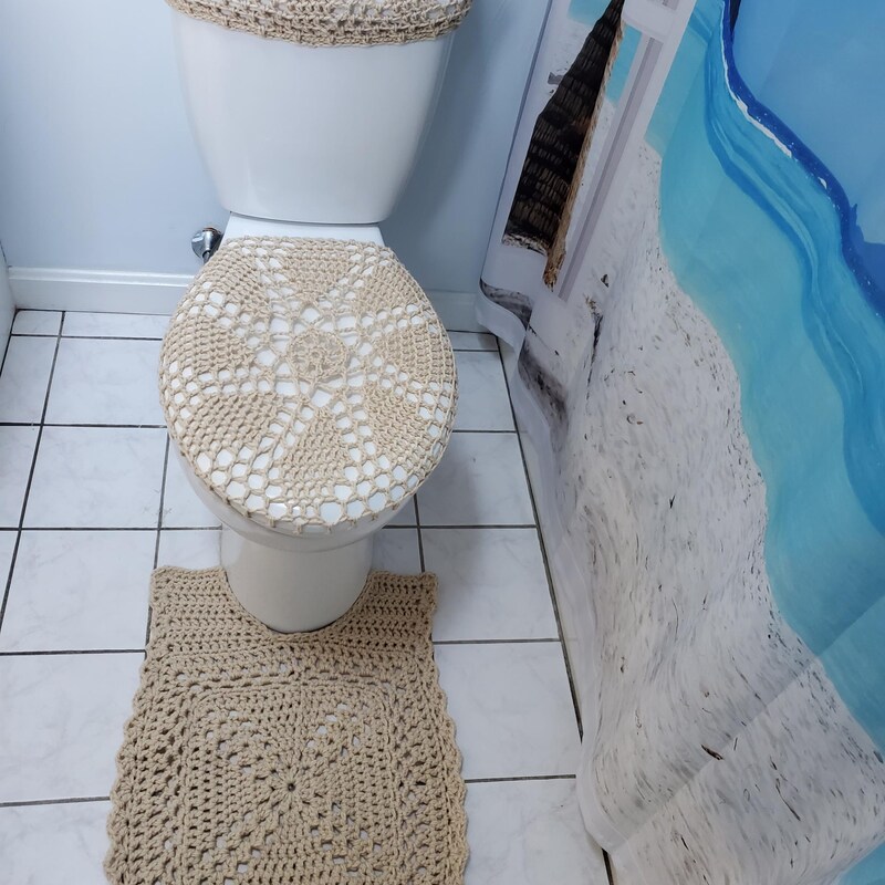 Crochet Bathroom Set - Etsy