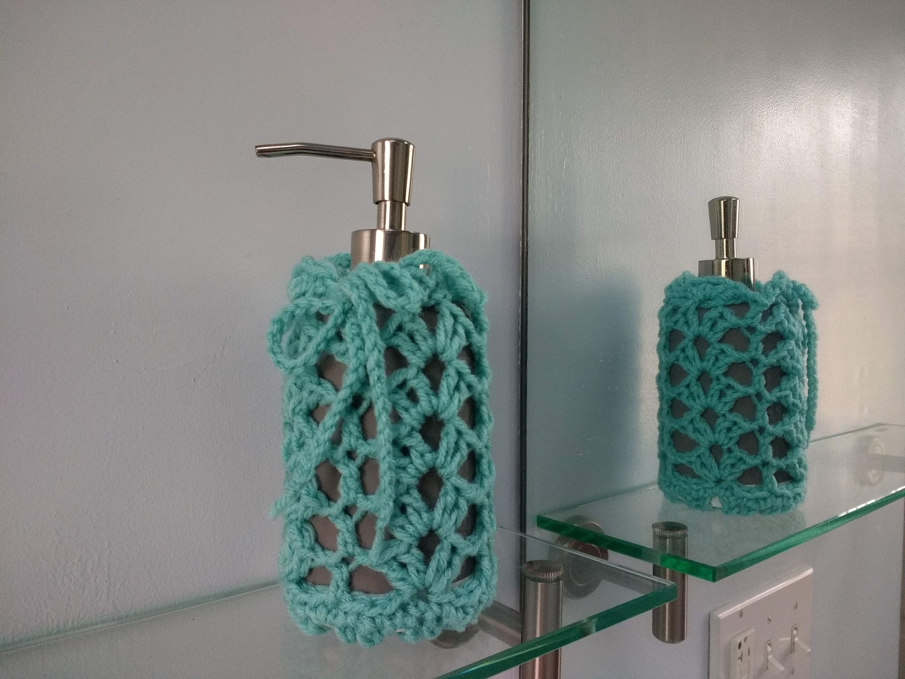 Crochet Hand Soap Dispenser Cover Soap Dispenser Cover Home | Etsy