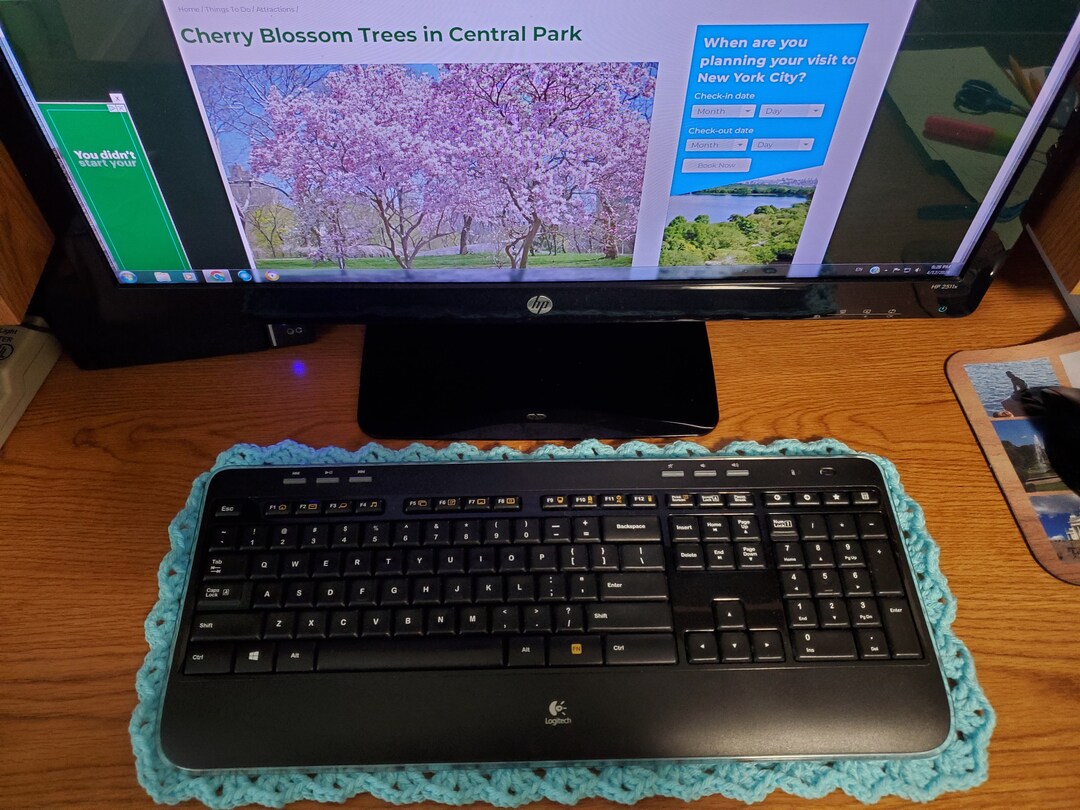 Crochet Keyboard Mat, Keyboard Pad, Computer Desk Accessories, Office ...