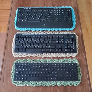 Crochet Keyboard Mat, Keyboard Pad, Computer Desk Accessories, Office ...