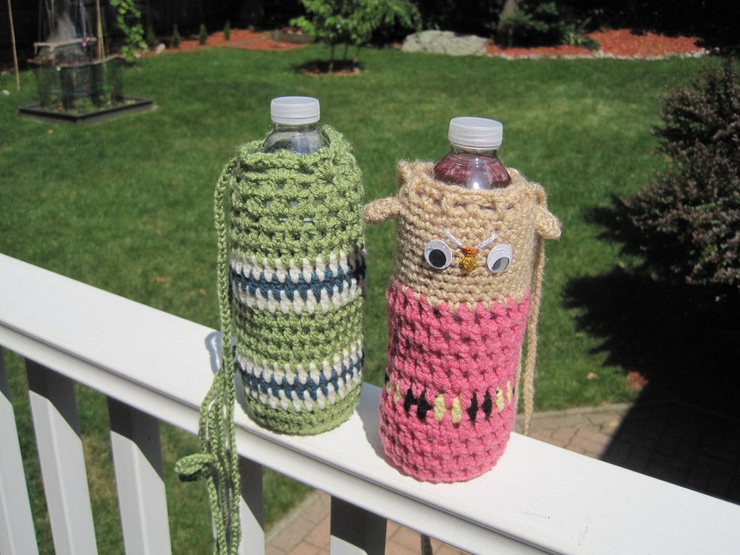 Crochet Water Bottle Covers and Baby Face Containers 4 Styles - Etsy