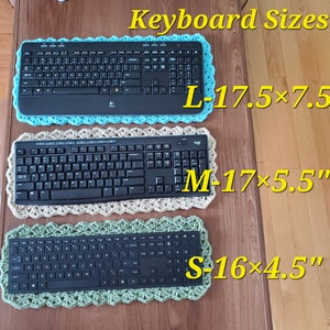 Crochet Keyboard Mat, Keyboard Pad, Computer Desk Accessories, Office ...