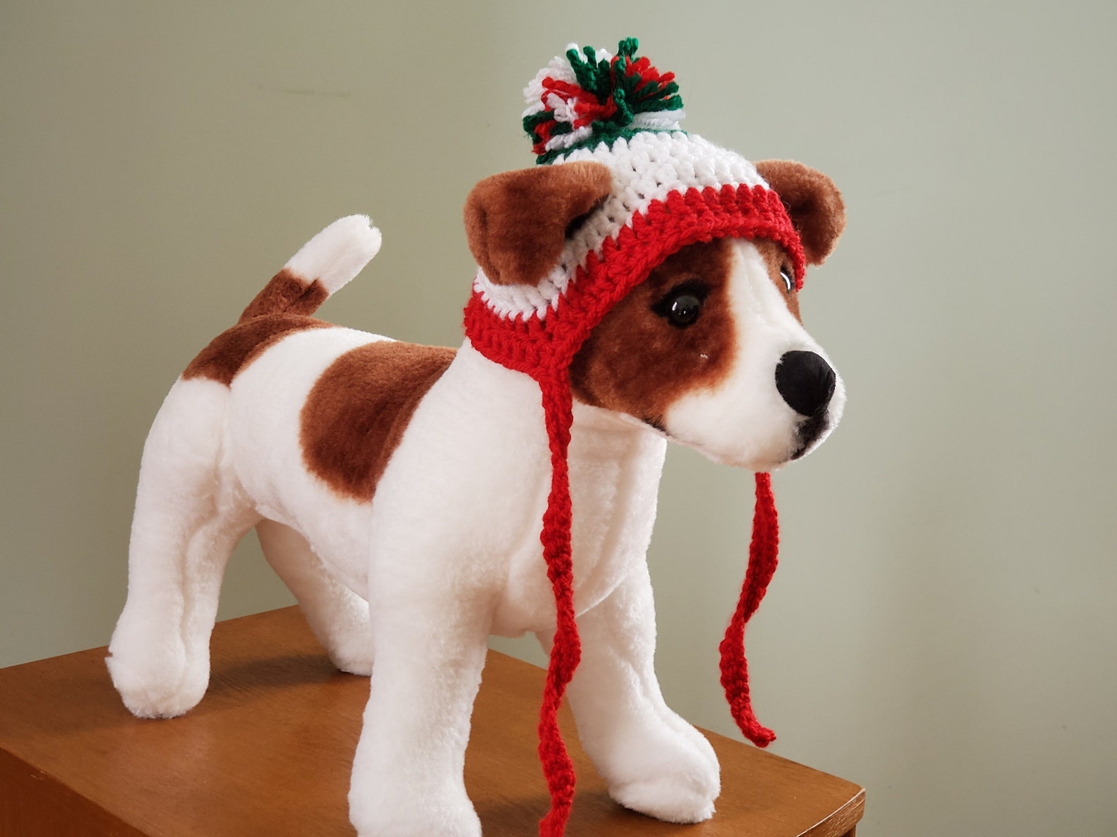 Crochet Dog Hat, Holiday Dog Hat, Puppy Hat, Pet Hat, Hat With Pom Pom ...