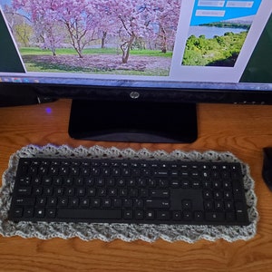 Crochet Keyboard Mat, Keyboard Pad, Computer Desk Accessories, Office ...