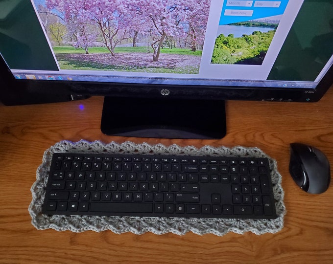 Crochet Keyboard Mat, Keyboard Pad, Computer Desk Accessories, Office ...