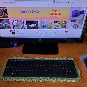 Crochet Keyboard Mat, Keyboard Pad, Computer Desk Accessories, Office ...