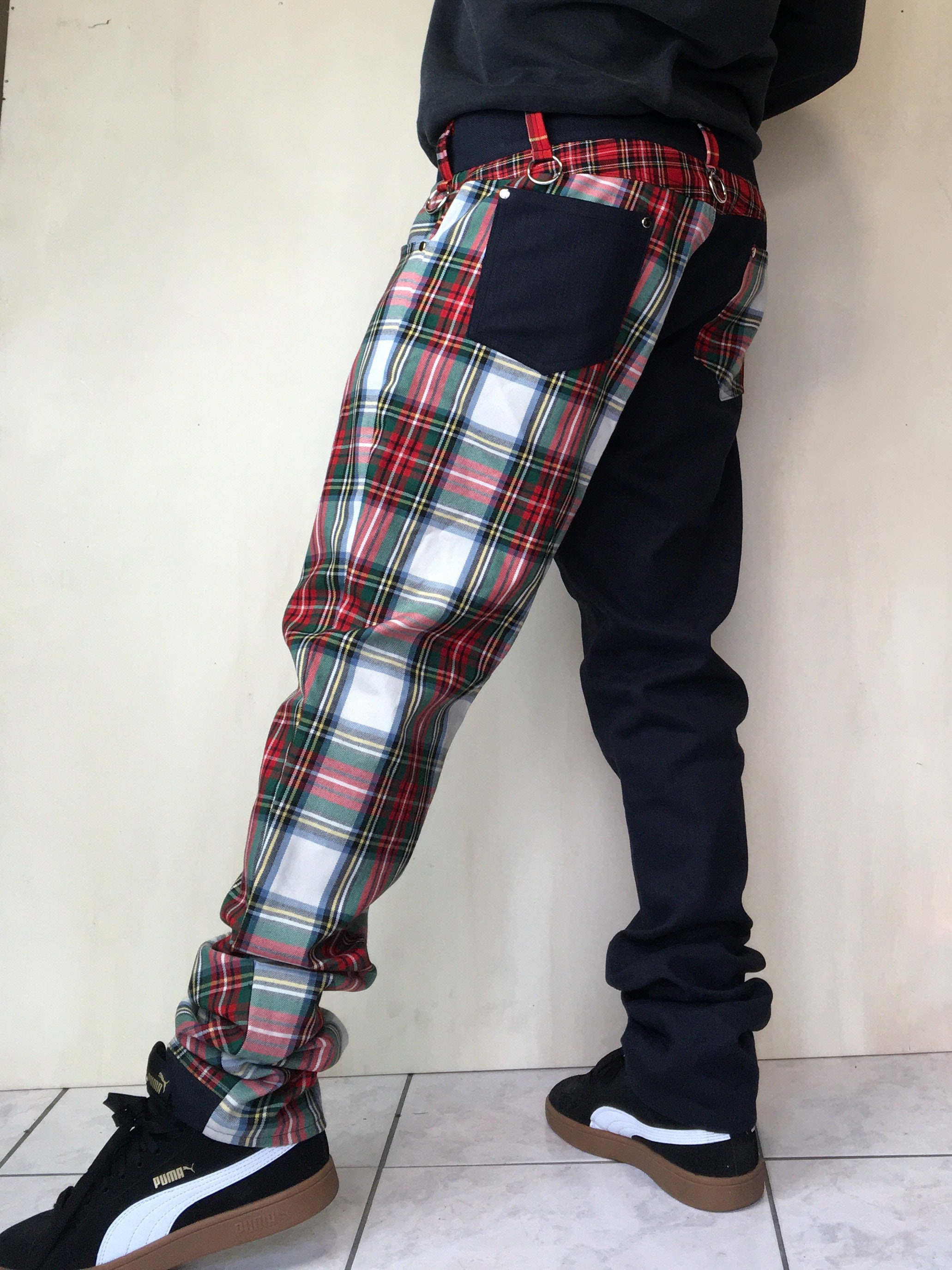 Punk Rock Pants for Men Unisex Pants Split Leg Punk Pants - Etsy