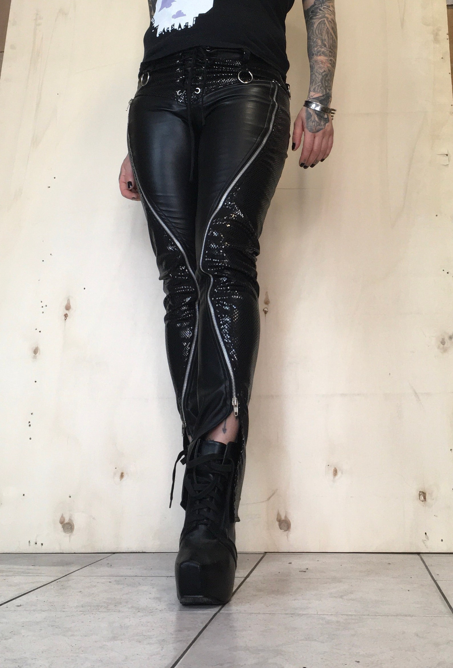 Vegan Leather Heavy Metal Pants, Biker Pants, Punk Rock Trousers - Etsy