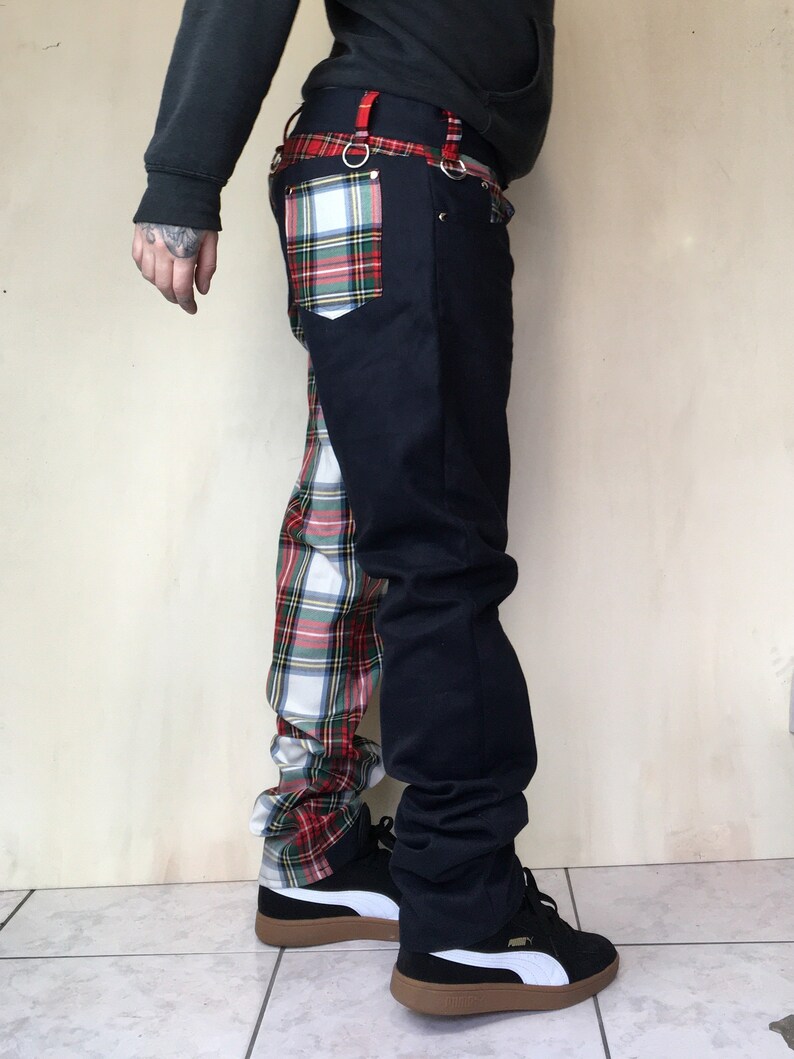 Punk Rock Pants for Men Unisex Pants Split Leg Punk Pants - Etsy