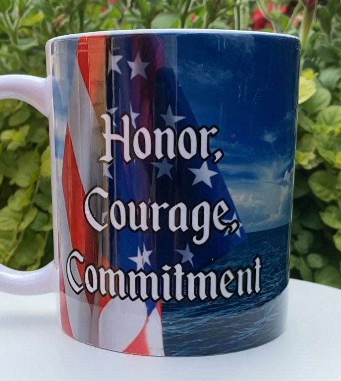 US Navy Mug Honor Courage Commitment and Navy Seal | Etsy