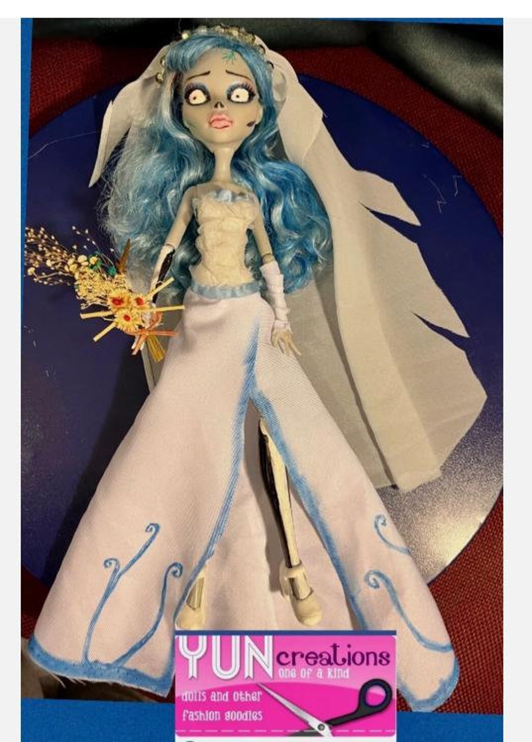 OOAK Doll Corpse Bride Emily Monster High Customized Handmade Horror ...
