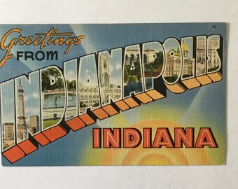 Indiana postcard | Etsy
