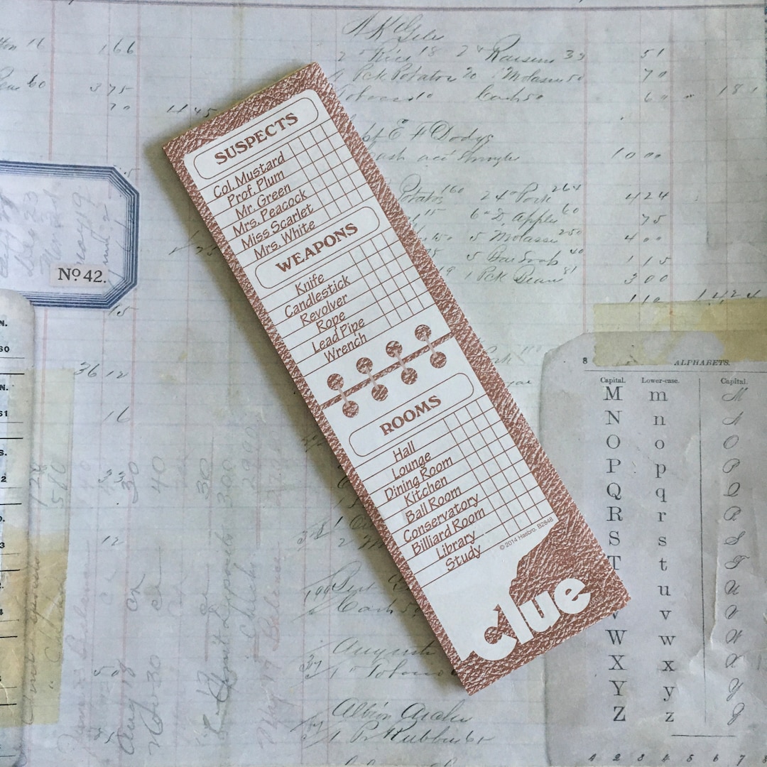 Clue Score Sheets / 30 Clue Game Score Sheets Great for Journals ...