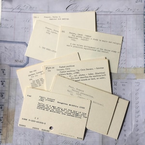 Library Cards / 100 Vintage Library Catalog Cards -- Great for Weddings ...