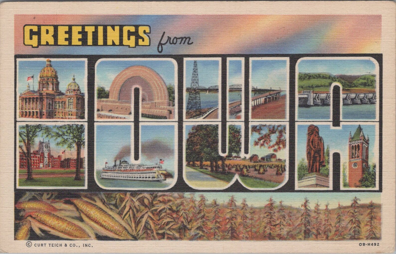 IOWA POSTCARD / Vintage Greetings From IOWA Large Letters - Etsy IOWA POSTCARD / Vintage Greetings From IOWA Large Letters - Etsy