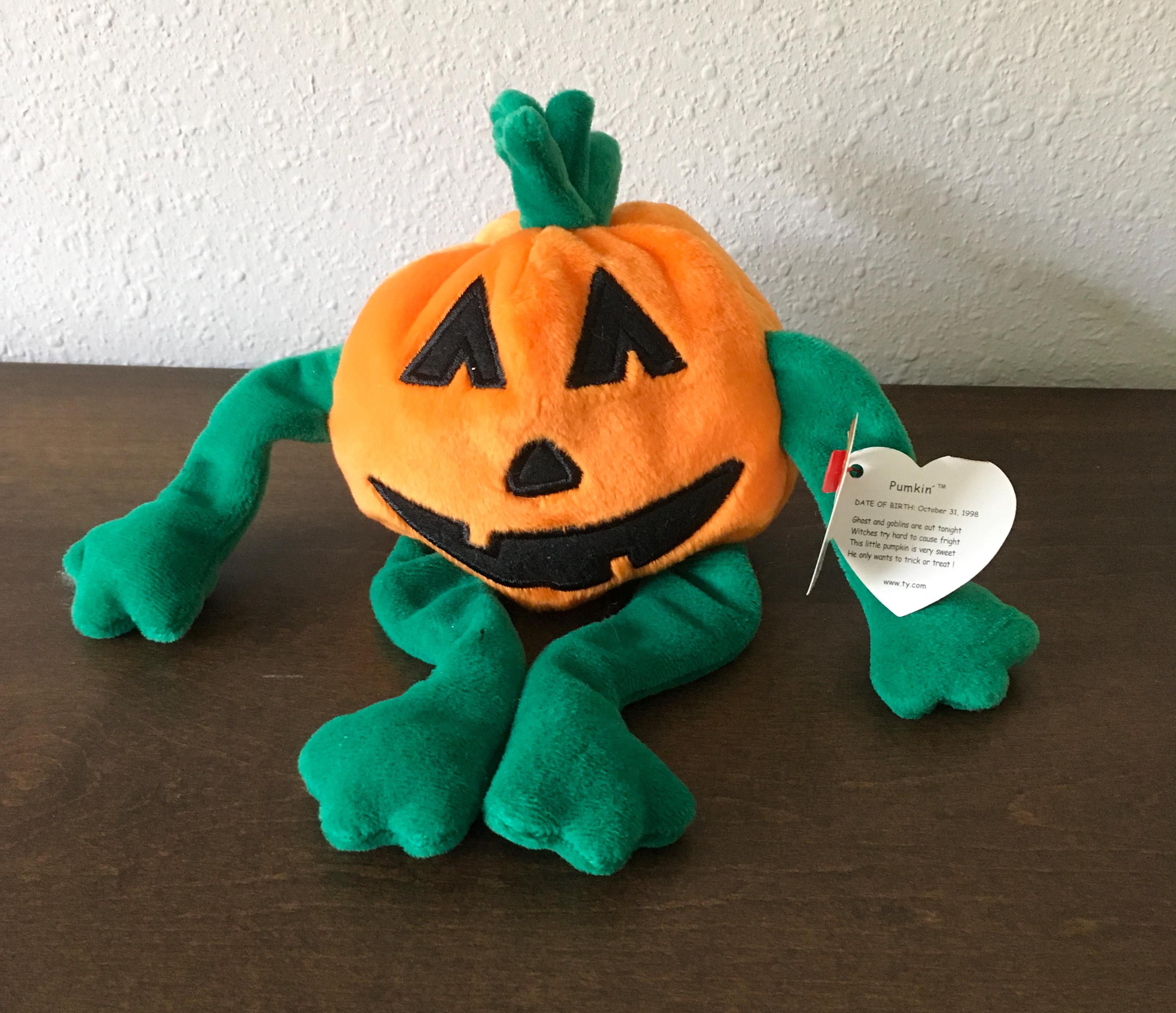 Halloween Beanie Baby / Ty Beanie Baby Halloween Theme -- Pumkin Born ...