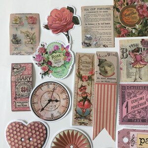 Pink Scrap Pack / 45 Pc. Vintage Style Pink Scrap Pack Sticker Kit ...