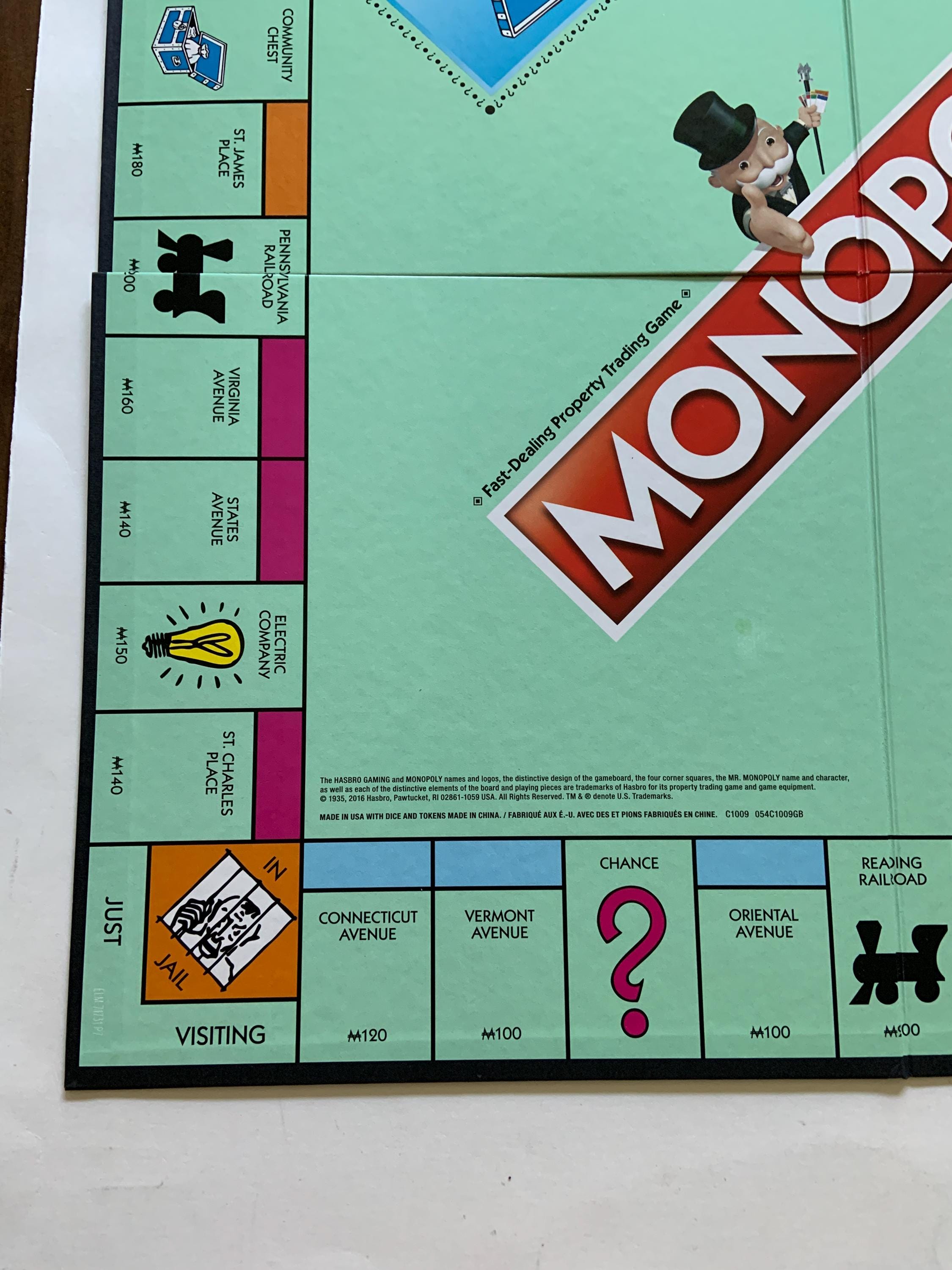 Monopoly Board / Vintage Monopoly Game Board Only -- Great for Crafts ...