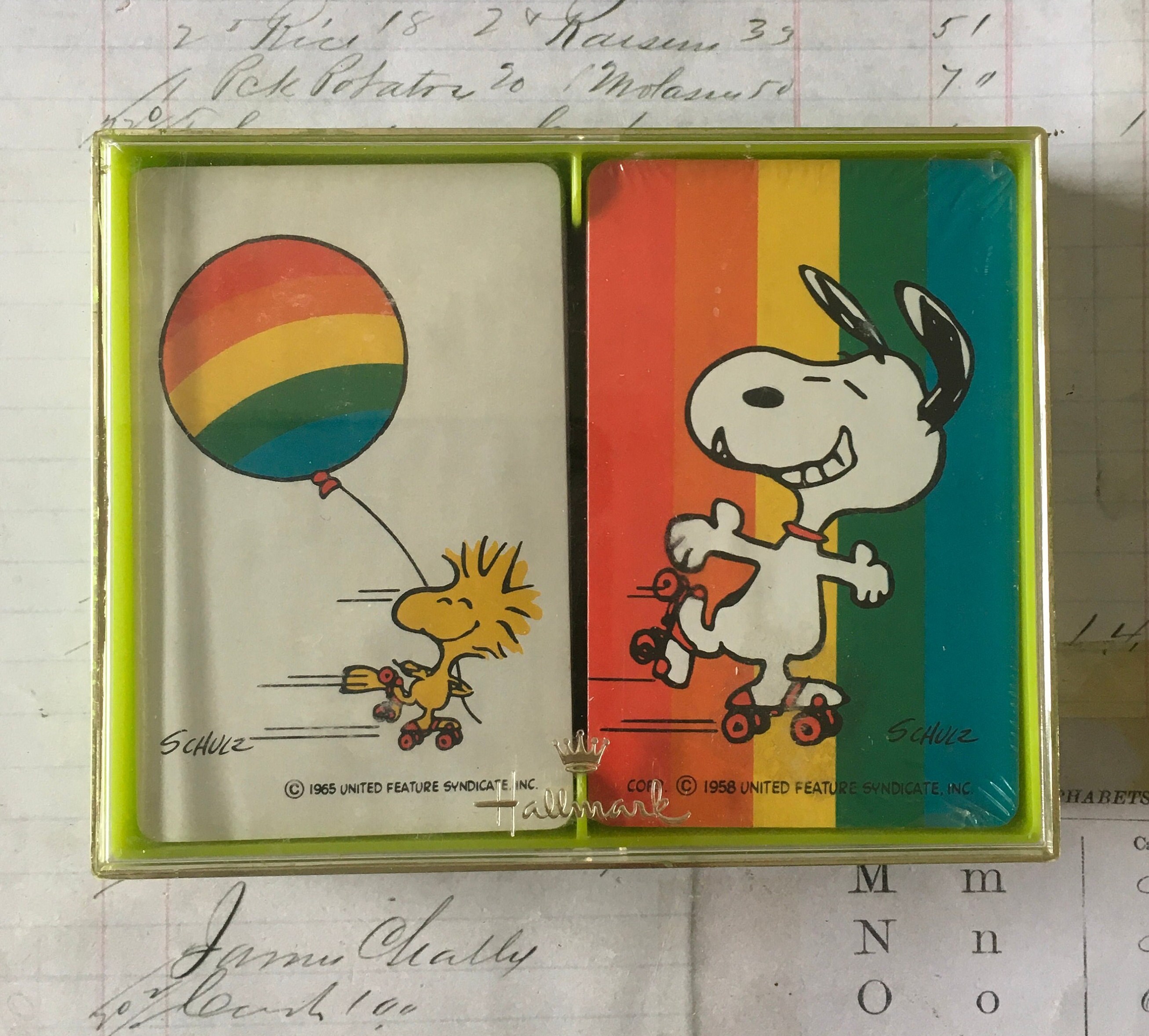 Peanuts Playing Cards / Vintage Snoopy & Woodstock Decks of - Etsy