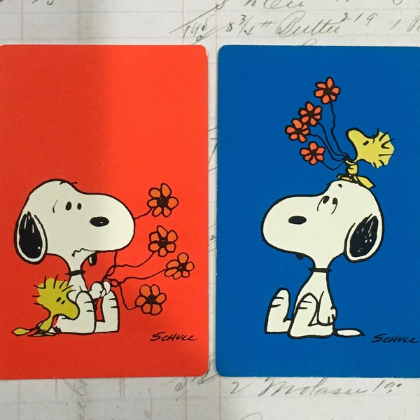 Snoopy Cards - Etsy