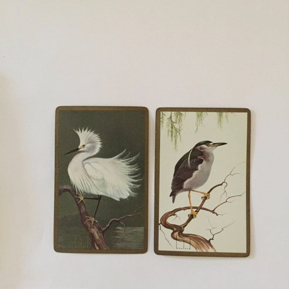 Bird Swap Cards / 2 Vintage Neutral Bird Cards Great for | Etsy