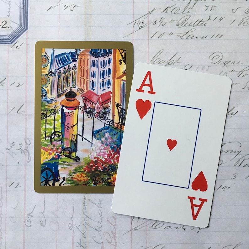 French Swap Cards / 2 Vintage French Scenes Playing Cards - Etsy