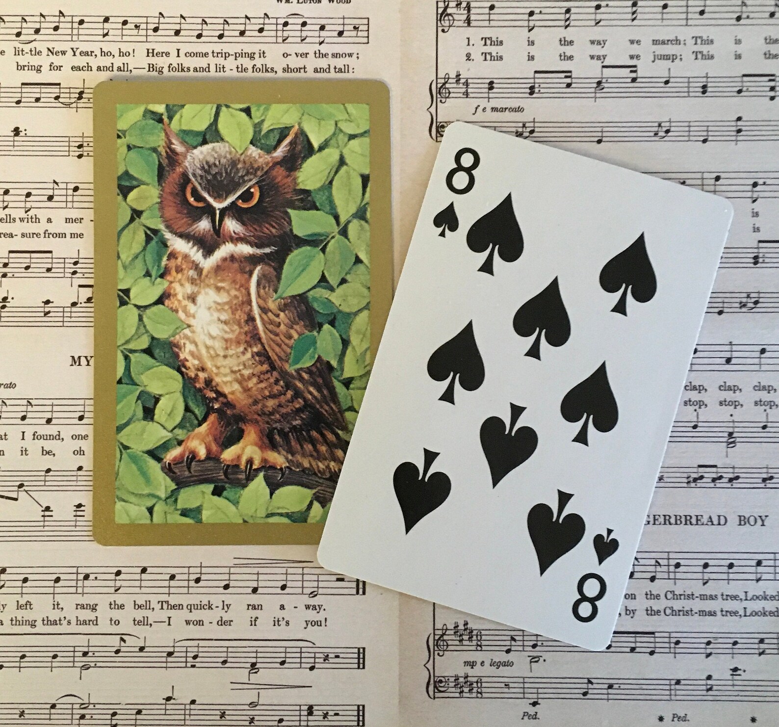 Owl Swap Cards / 2 Vintage CUTE OWL Playing Cards for Mixed | Etsy