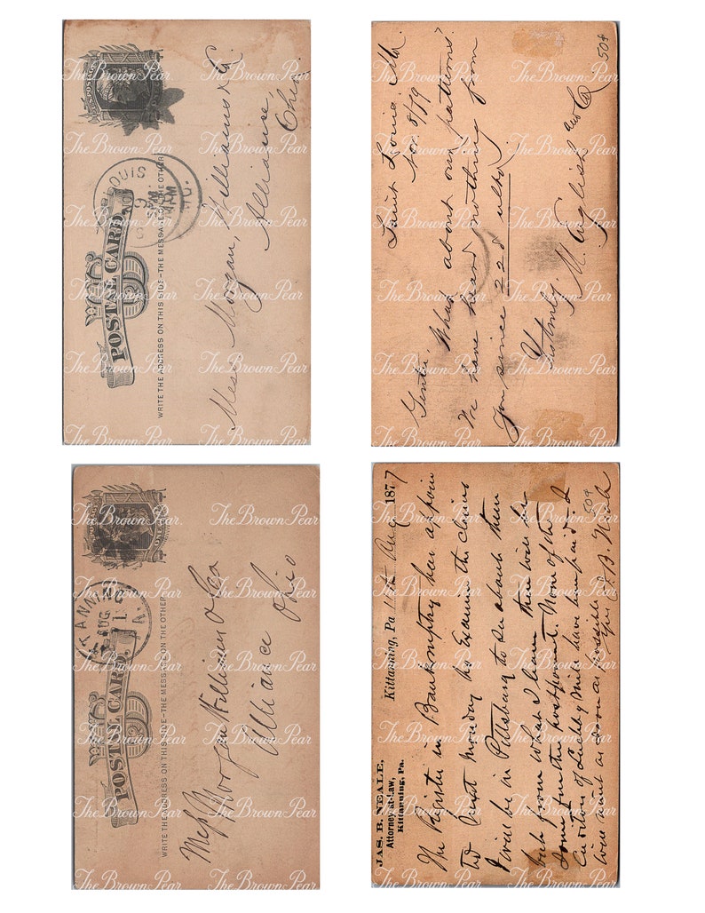 Printable Postcards / INSTANT DOWNLOAD 16 Printable Ephemera - Etsy